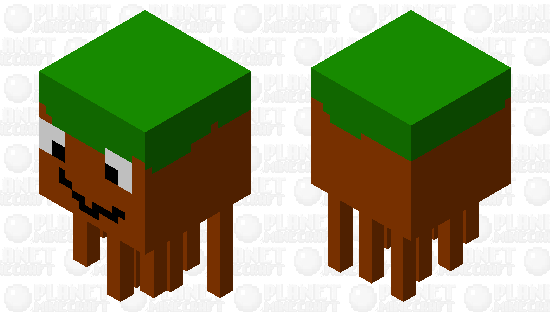 Grass Block Ghast Minecraft Mob Skin