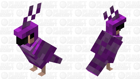 Purple Striped Parrot Minecraft Mob Skin