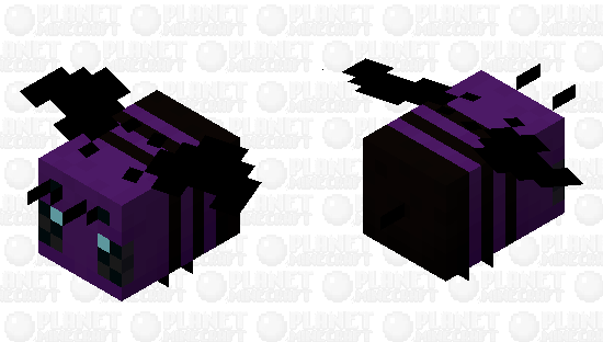 Black And Purple Goth Bee :) Minecraft Mob Skin