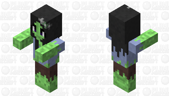 Girly Zombie Villager Minecraft Mob Skin