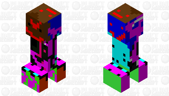 Mad creeper Minecraft Mob Skin