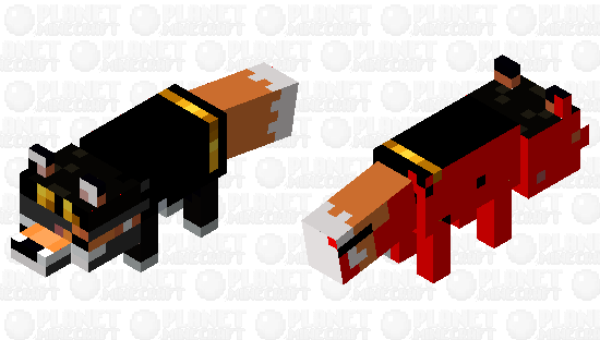 Bloody fox Minecraft Mob Skin