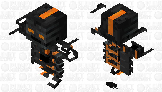 Fiery wither Minecraft Mob Skin