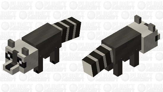 Common Raccoon Minecraft Mob Skin