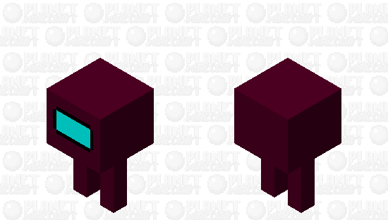 Maroon Among Us Imposter Minecraft Mob Skin