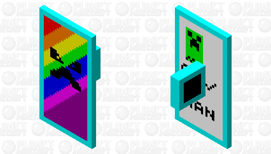 Dimond creeper sheild Minecraft Mob Skin