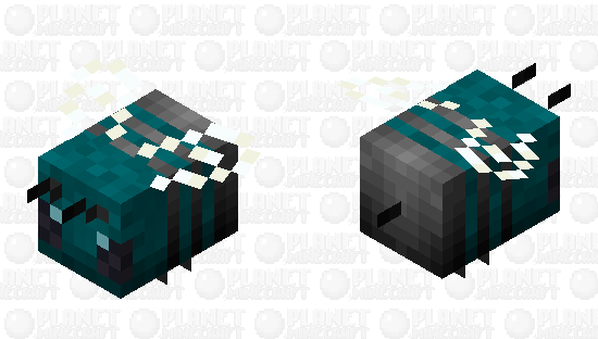 Deep Dark Bee Minecraft Mob Skin