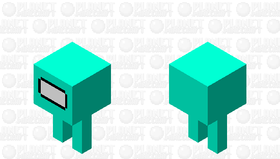 Light Blue Among Us Imposter Minecraft Mob Skin