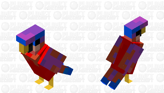 Chromatic Macaw Minecraft Mob Skin