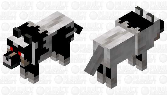 wolf infected by darkness Minecraft Mob Skin