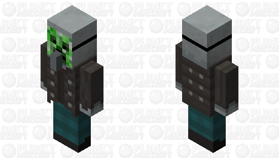 illager with creeper mask Minecraft Mob Skin