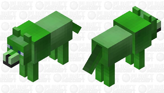 Forest Green Wolf Minecraft Mob Skin