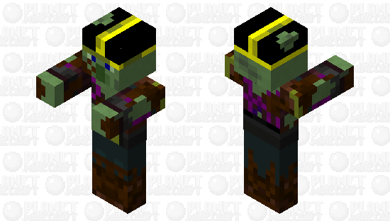 zombie armoured pllager (gold) Minecraft Mob Skin