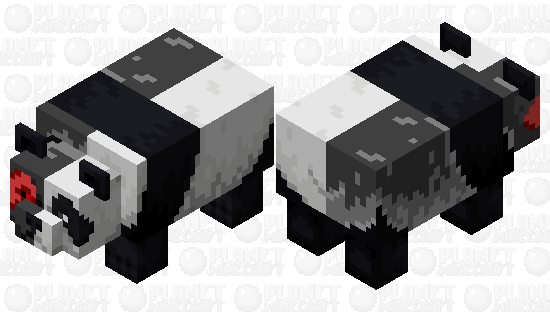 Half Demon Panda Minecraft Mob Skin