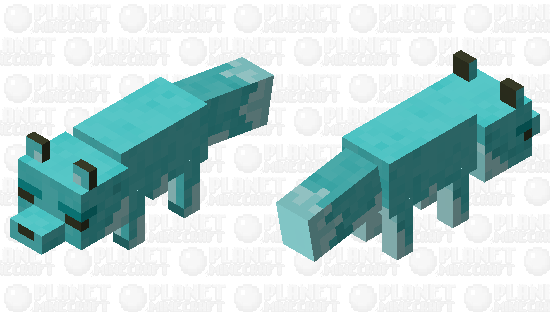BlueIce Blue Sleeping Snow Fox Minecraft Mob Skin
