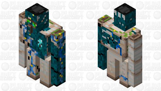 Skulk-infested Golem Minecraft Mob Skin