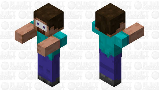 Wide opened eye steve Minecraft Mob Skin