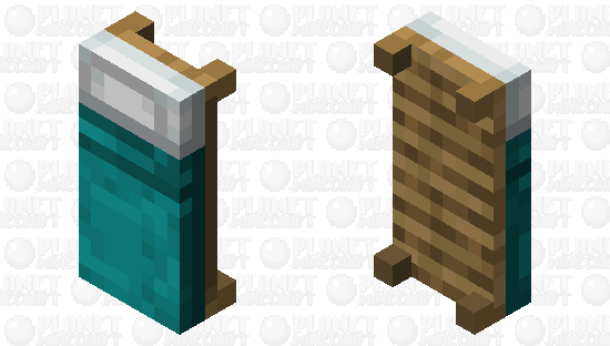 8x8 Cyan Bed Minecraft Mob Skin