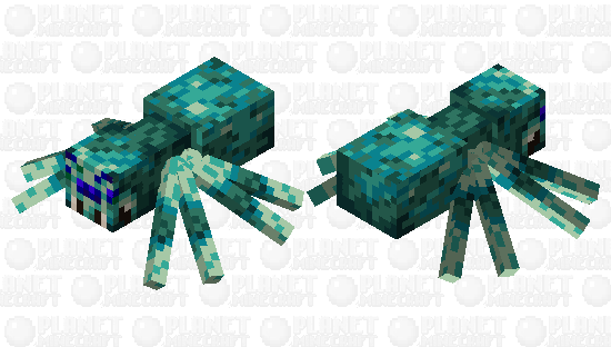 Cave Spider (Minecraft Dungeons)(Retexure)(Blue Eyes) Minecraft Mob Skin