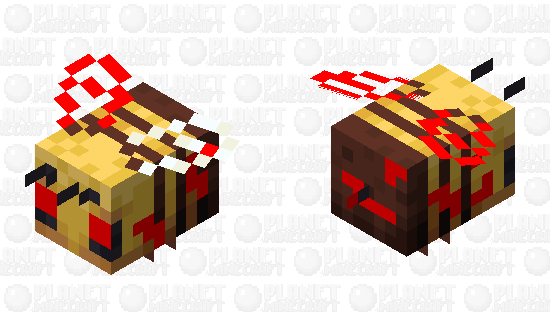 Bloody Bee Minecraft Mob Skin