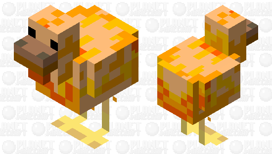 flaming chicken Minecraft Mob Skin