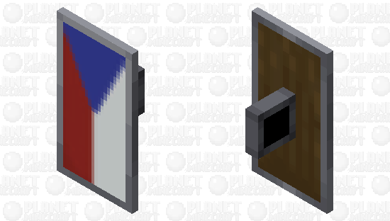 Czech Republic Flag Shield Minecraft Mob Skin