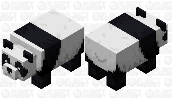 Standard Panda Texture in 2x Resolution - Base Minecraft Mob Skin