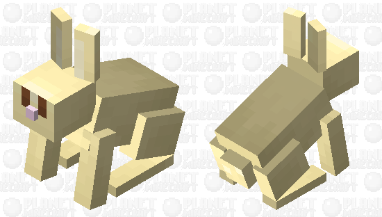 Standard Gold Rabbit Texture in 2x Resolution - Base Minecraft Mob Skin