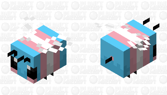 Trans Bee Minecraft Mob Skin