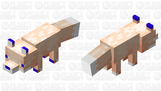 Pale Orange Fox Minecraft Mob Skin