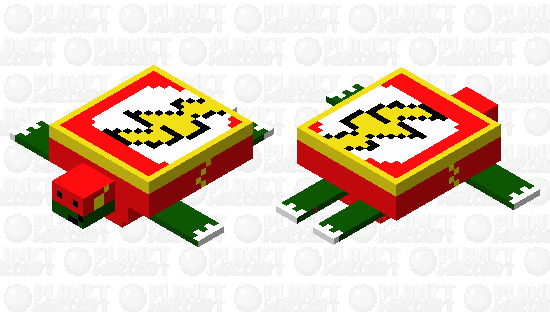 Flash turtle (Merton mcSnurtle) Minecraft Mob Skin