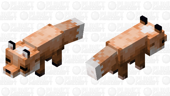 Snowy forest fox - Sleeping - Minecraft Mob Skin