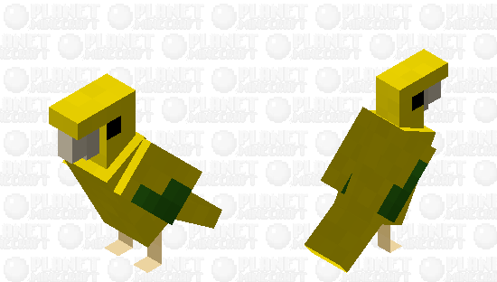 Golden Parakeet ( Conure ) Minecraft Mob Skin