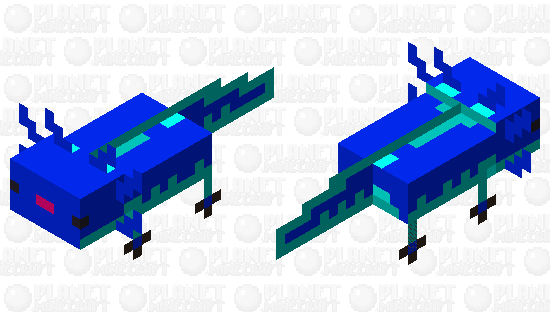 salt water axolotl Minecraft Mob Skin