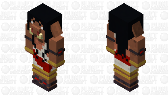The Red Goddess Piglin Avatar (Piglin Boss Skin) Minecraft Mob Skin