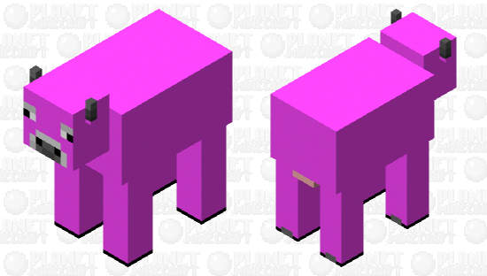 pink cow Minecraft Mob Skin