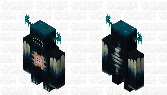 Warden with command block Minecraft Mob Skin