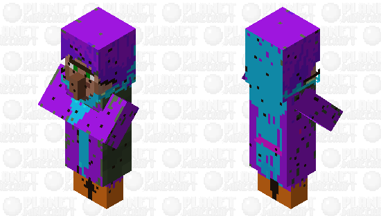 Corrupted frozen purple woman. Minecraft Mob Skin