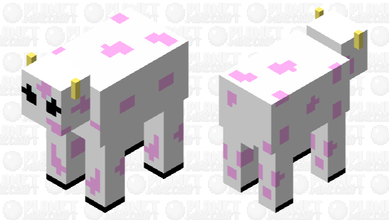 Strawberry the Cow Minecraft Mob Skin