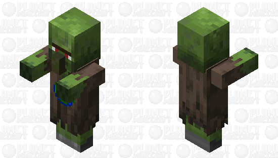 Zombie Villager With PMC Robe Minecraft Mob Skin