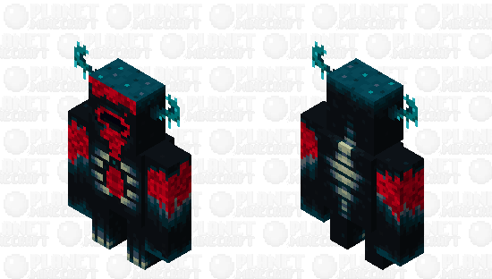 Bloody Warden Minecraft Mob Skin