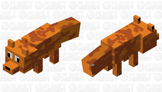 fox covered in mud Minecraft Mob Skin