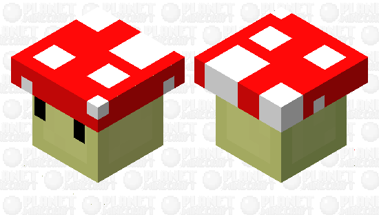 Mario Mushroom Minecraft Mob Skin