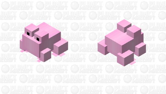 Cute Pink Frog Minecraft Mob Skin