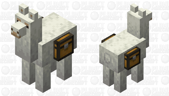 Standard Gray Llama Texture in 2x Resolution - Base Minecraft Mob Skin