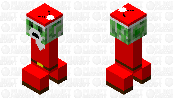 Santa Creeper (Day 3) (8 Days To Minemas 2023) Minecraft Mob Skin