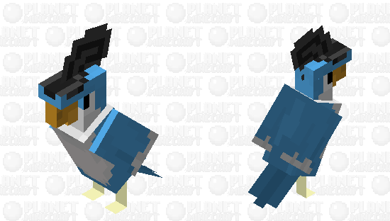 Squawkabilly (blue) Minecraft Mob Skin