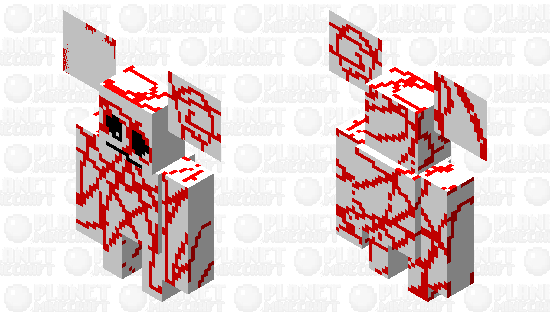 Red white varden Minecraft Mob Skin