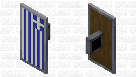 Greece Flag Shield Minecraft Mob Skin