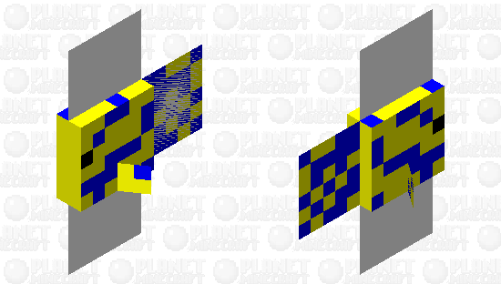 Blue/Yellow fish Minecraft Mob Skin